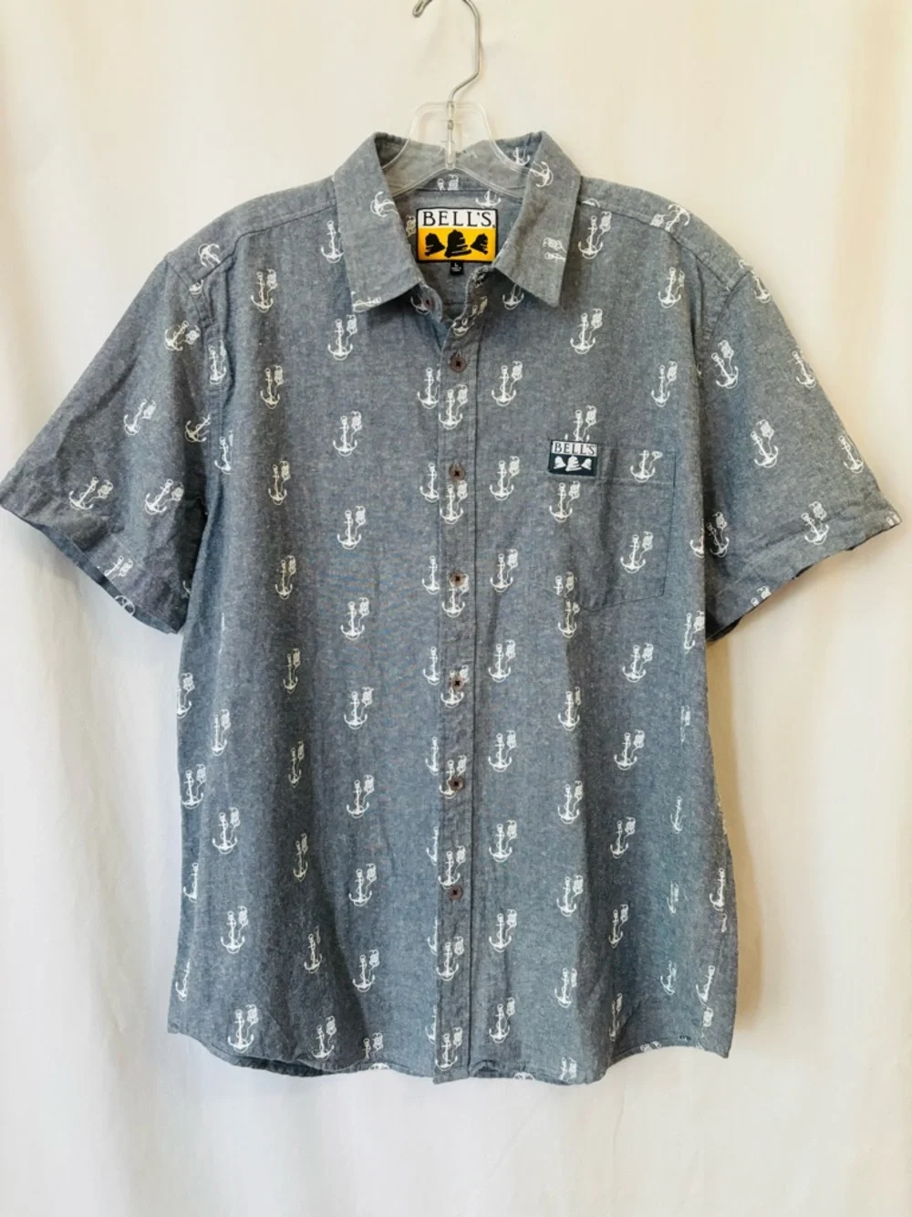 bell’s | Shirts | Bells Brewery Oberon Anchor Print Mens Shirt | Poshmark